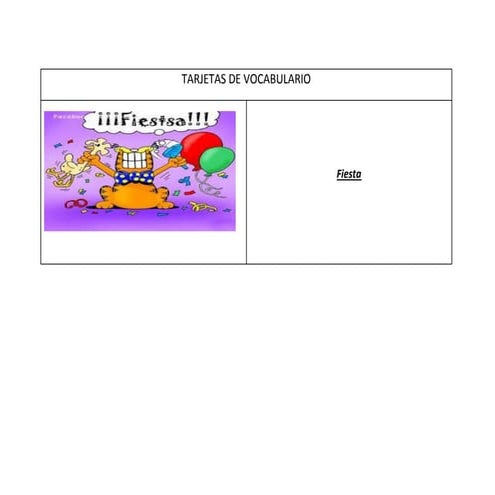 Tarjetas de vocabulario | PDF