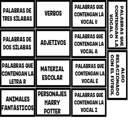 TARJETAS PARA BASTA juego de basta consta de categorias aleatoria | PDF