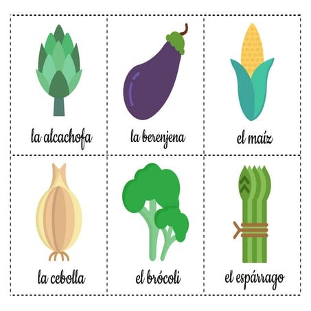 Tarjetas vocabulario frutas | PDF
