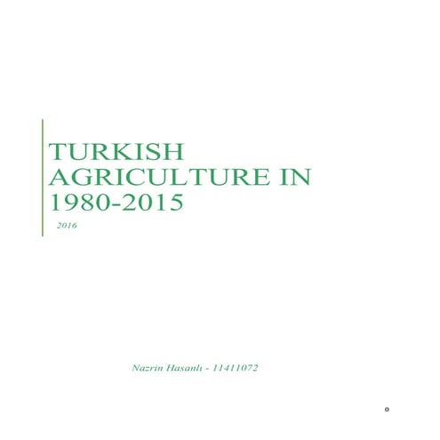 Turkish Agriculture 1980-2015 | PDF