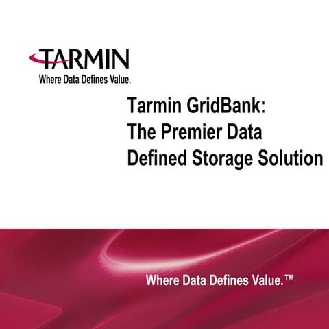 Tarmin GridBank Overview | PPT