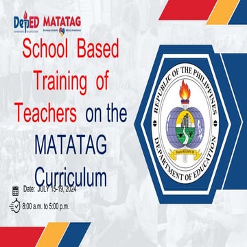 A sample tarpaulin that can be sued in a training | PPTX