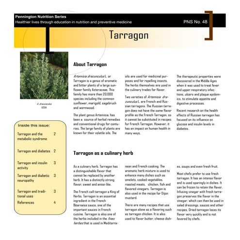 Health benefits of tarragon | PDF