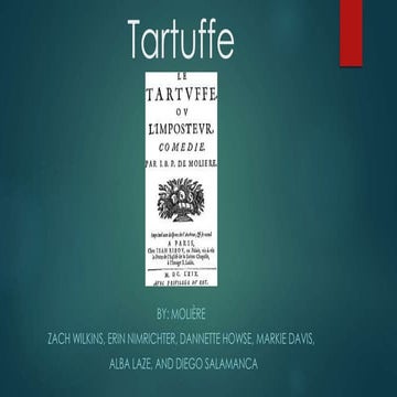 Tartuffe presentation theatre | PPTX