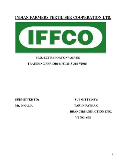 Presentation on iffco | PPTX | Agriculture | Industries