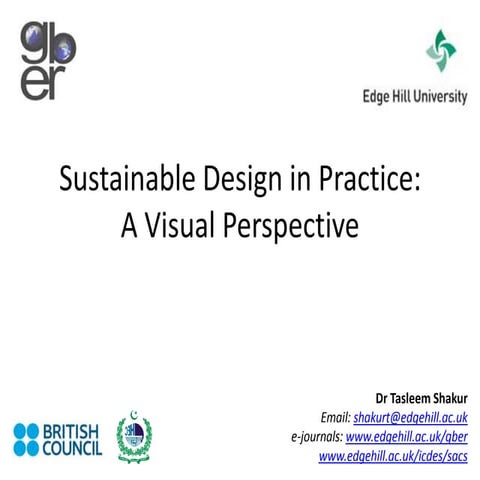 Sustainable Design in Practice: A Visual Perspective | PPT