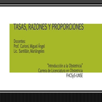 Tasas, razones y proporciones | PPTX