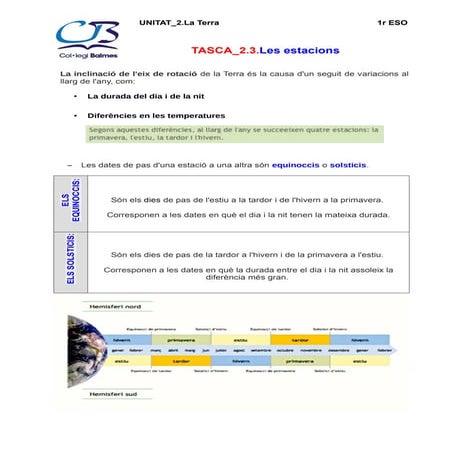 Tasca 2.3.les estacions | PDF