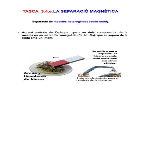 Tasca 3.4.e.la separació magnètica | PDF