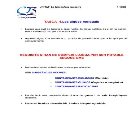 Tasca 4.les aigües residuals | PDF