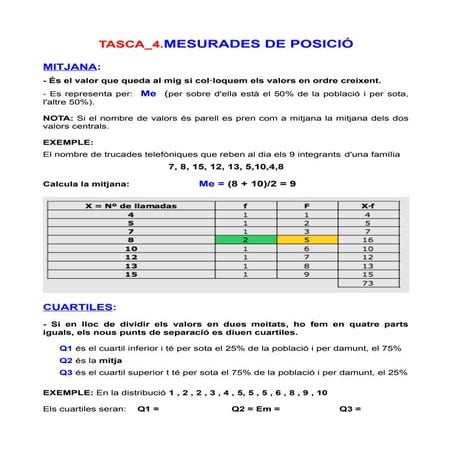 Tasca 4.mesurades de posició | PDF