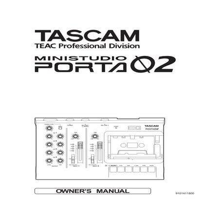 Tascam porta 02 manual | PDF