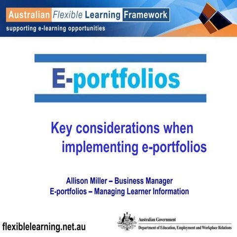 Key considerations when implementing e-portfolios | PPT
