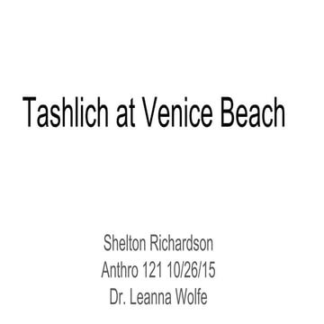 Tashlich at venice | PPTX
