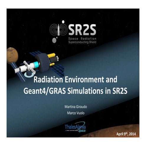 Space Radiation Environment & Geant 4/GRAS Simulations in SR2S | PDF