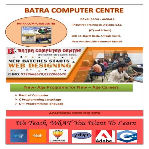 BATRA COMUTER CENTRE | PDF | Computing | Technology & Computing