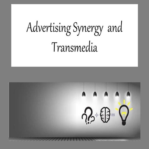 Transmedia- Merchandising and Synergy | PPT