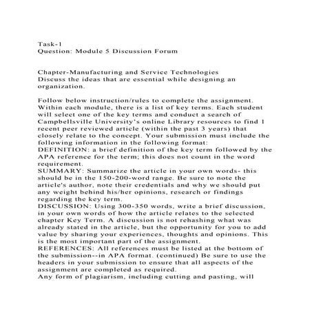 Task-1Question Module 5 Discussion ForumChapter-Manufactu.docx