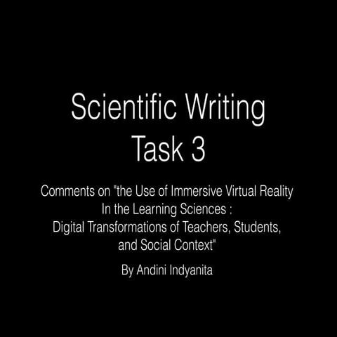 Scientific Writing Task 3 | PDF
