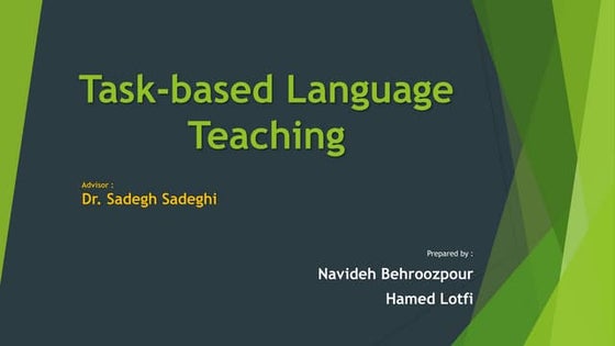 TASK-BASED APPROACH | PPS | Homework and Study | Education