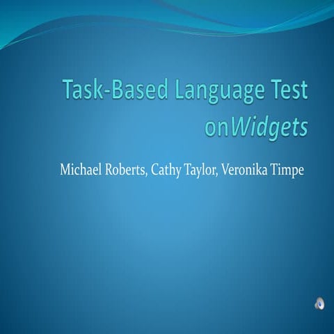 Task based language test | PPT