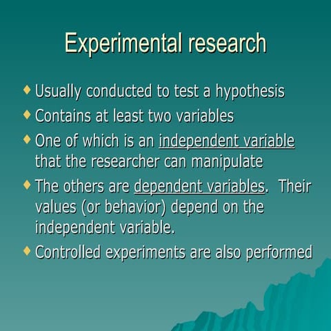 Task of Experimental Research | PPT