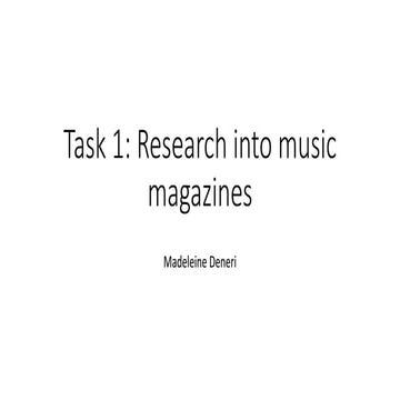 media studies Magazine cover analysis | PPTX