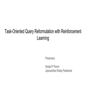 Task Oriented-Query Reformulation | PDF