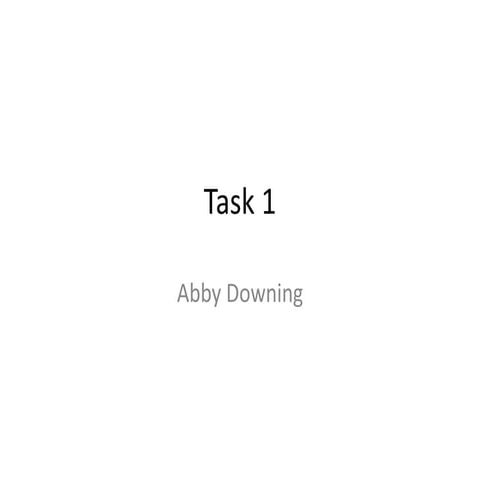 Task 1 | PPT
