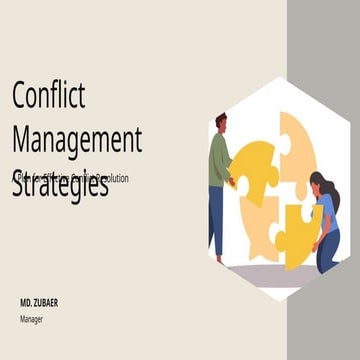 Conflict Management Strategies Conflict Resolution | PPTX