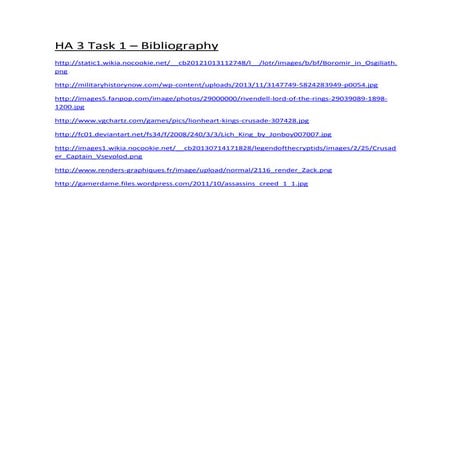 Task 1 bibliography | DOCX | Roleplaying Games | Games and Puzzles