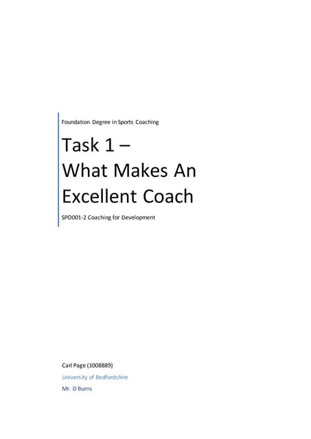 Efffective Demonstration - Sports Coaching | PPTX