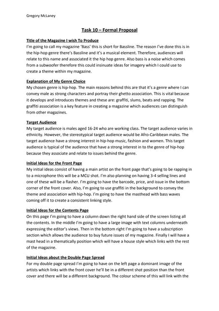 Task 9 proposal form | PDF