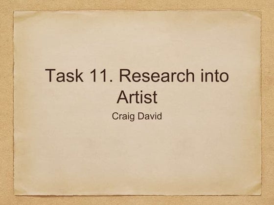 Artist research | PPT