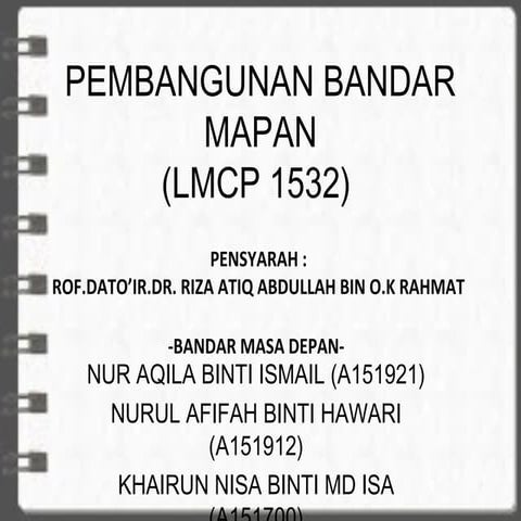 Task 12 pembangunan bandar mapan | PPT
