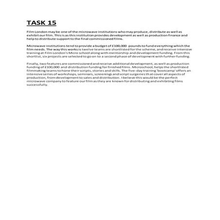 Task 15 | DOCX | Video Production | Content Production
