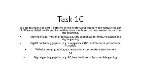 Unit 13 task 1c | PPT