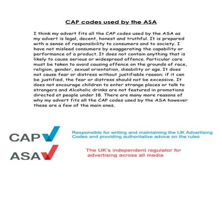 Task 1 cap codes used by the asa | PDF
