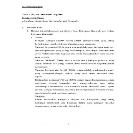 Dasar-Dasar Web GIS | PDF