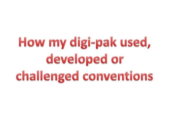 Digi pack inspiration | PPT