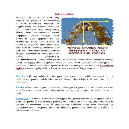 3-one-dimension.ppt class 11 physics ppt | PPT