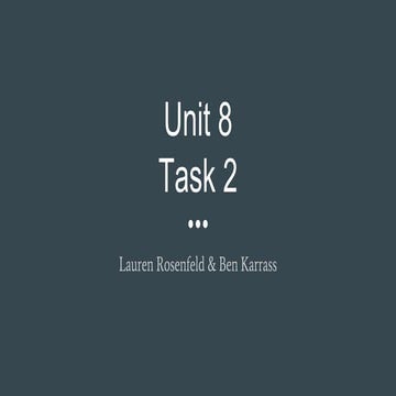 Task 2 Unit 8 | PPT
