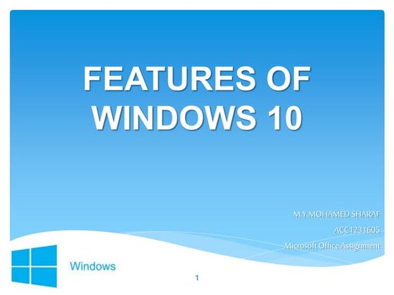 Windows 10: The Top Features! | PPTX