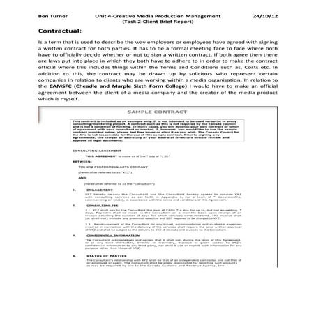 Task 2 client brief report | DOCX