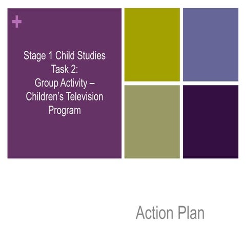 Task 1: Group activity - Television Program Action Plan and Sample ...