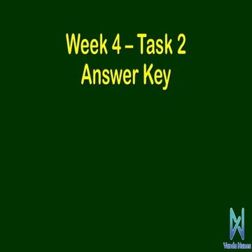 Week 4 - Task 2 - Answer Key | PPT