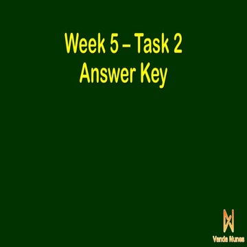 Week 5 - Task 2 - Answer Key | PPT