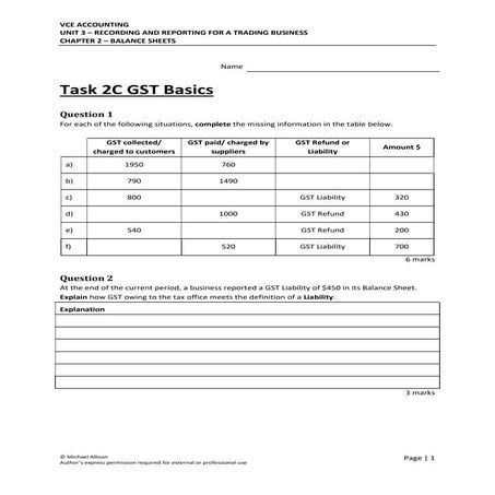 Task 2C - GST Basics | PDF