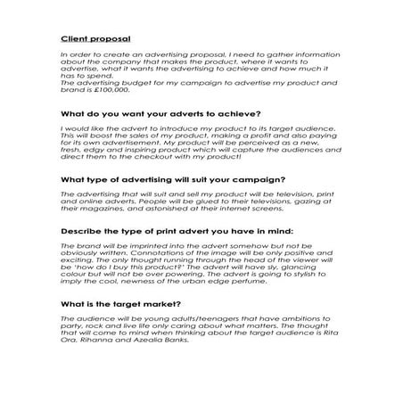 Task 2 client proposal | PDF