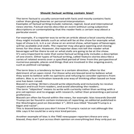 Task 2 essay (bias) | DOCX | Pop Culture